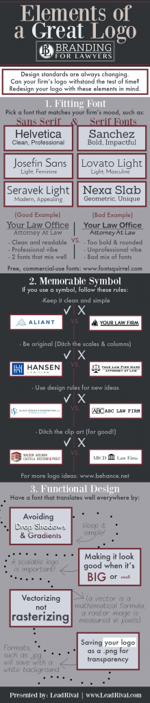 Branding For Lawyers: Elements of a Great Logo [Infographic] - LeadRival